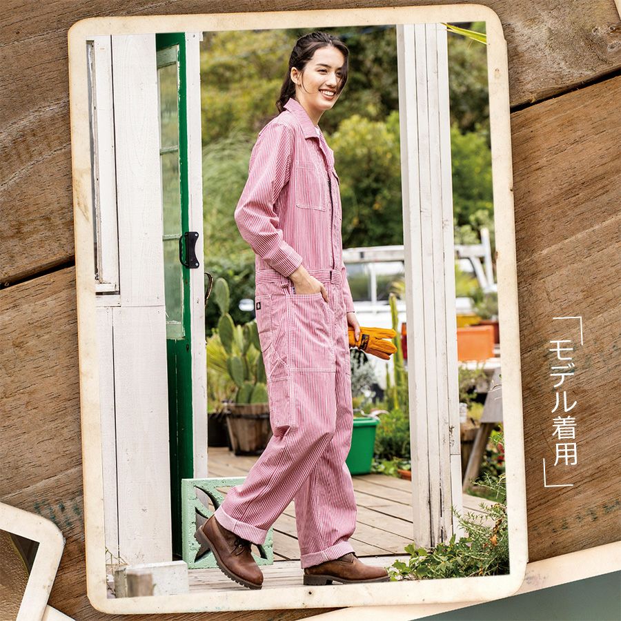 ディッキーズ ライトストレッチヒッコリーツナギ D-7106 長袖 メンズ